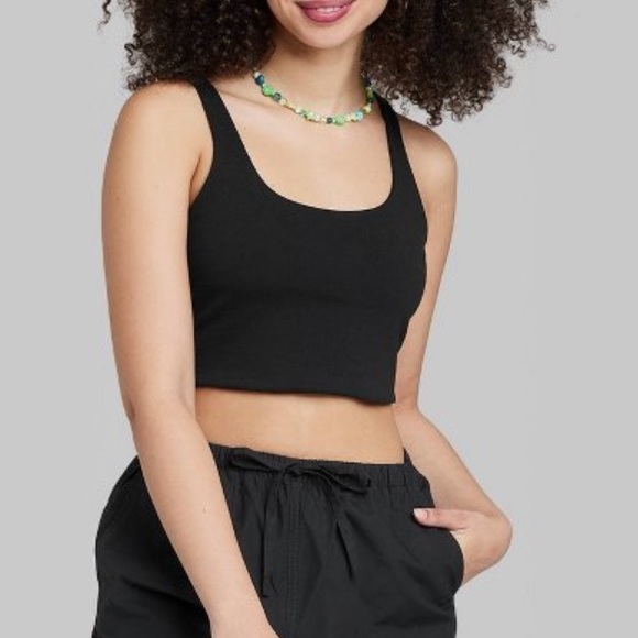 wild fable | Tops | Nwt Black Micro Mini Tank | Poshmark